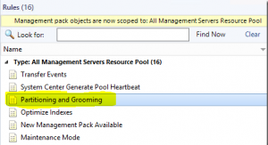 SCOM: Understanding Grooming and Aggregation | OpsMan