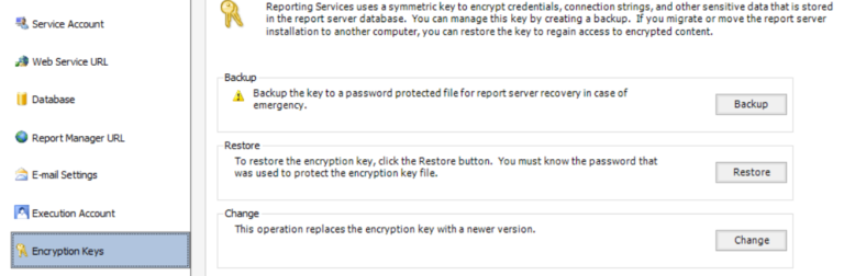 SCOM 2016 the importance of Backing up your SSRS encryption key | OpsMan